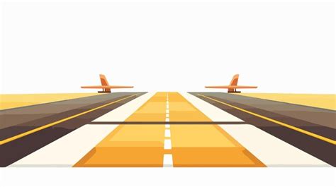 트렌디 플래트 스타일의 런웨이 아이콘 터 고립 프리미엄 Ai 생성 벡터