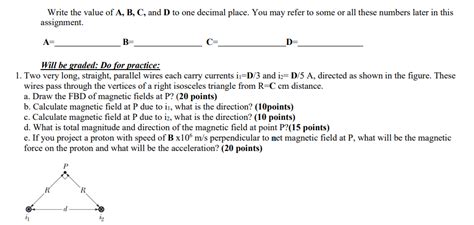 Write The Value Of A B C And D To One Decimal Place Chegg