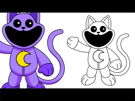 How To Draw CATNAP Smiling Critters Easy Drawing Step By Step Poppy Playtime Chapter