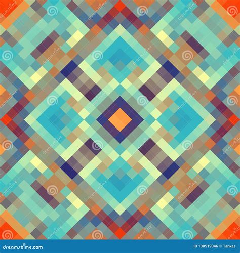 Geometric Abstract Symmetric Pattern In Pixel Art Style Stock Vector Illustration Of Abstract
