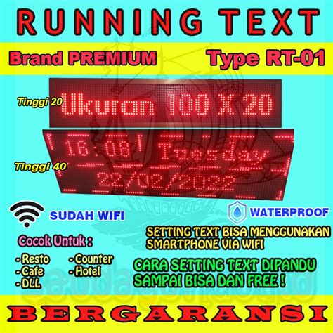 Jual Running Text Red Smd P10 Module Led Modul Runningtext Outdoor Shopee Indonesia