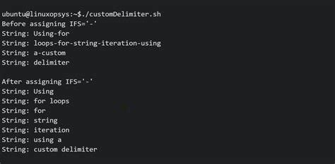 using bash for loops to iterate over a list of strings