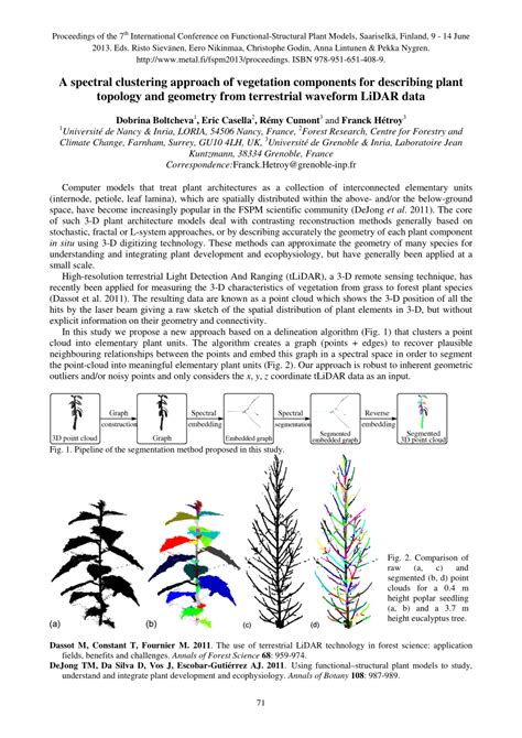 Pdf A Spectral Clustering Approach Of Vegetation Components For
