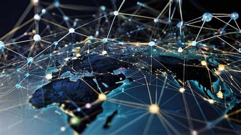 Premium Photo Global Digital Network Map Representing Business And