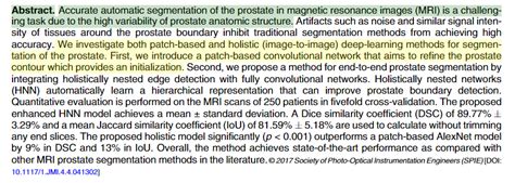 Archived Post Automatic Magnetic Resonance Prostate Segmentation By