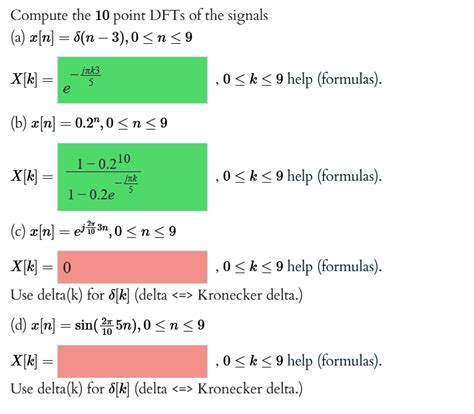 Solved Compute The 10 Point Dfts Of The Signals A X[n]