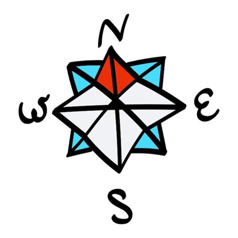 Premium Vector Compass Hand Drawn Vector Element