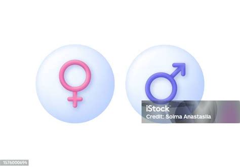 3d 성별 아이콘입니다 남녀 평등 양성 평등과 관용 남녀 평등의 상징 0명에 대한 스톡 벡터 아트 및 기타 이미지 0명 개념 균형 Istock