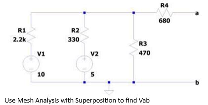 Solved Prove Vab 3 5V Using Mesh Analysis With Chegg