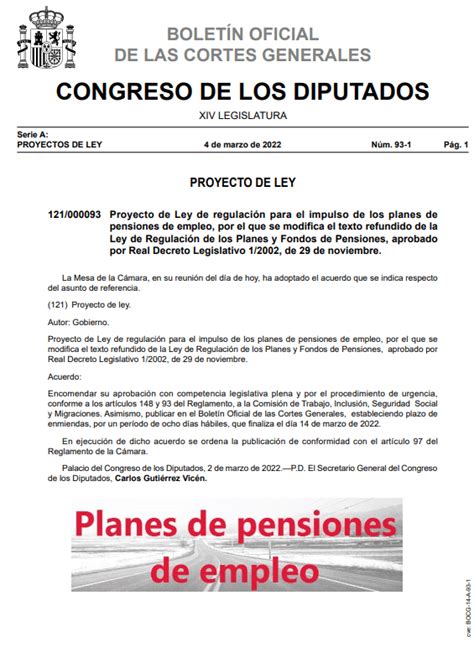 El Congreso Aprueba La Ley De Los Planes De Pensiones De Empleo Ppe
