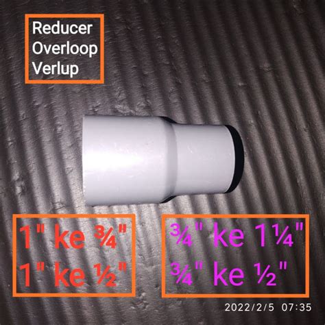 Jual Reducer Overloop Verlup Pipa Pvc Reducing Soket 1¼ Ke 1 Ke ¾ Ke ½ Pompa Air Sock Penyambung