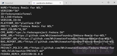 fedora remix for wsl 36 released — whitewater foundry