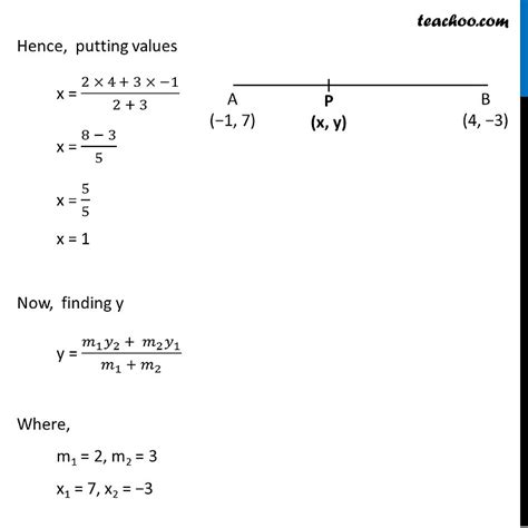 Ex Find Coordinates Of Point Which Divides Join