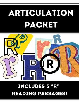 Speech Language R Articulation Packet By That Secondary SLP TPT