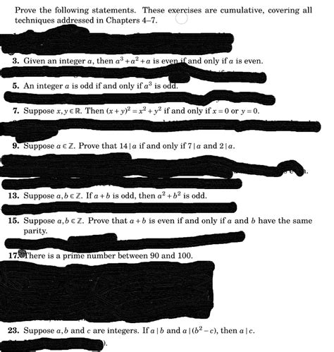 Solved Prove The Following Statements These Exercises Are Chegg