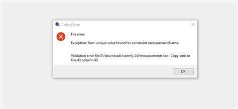 File Critical Error In Measurement File Bug Reports Issues Seamly