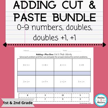 Adding Skills Cut And Paste Bundle By Pointing 2 Mastery TPT