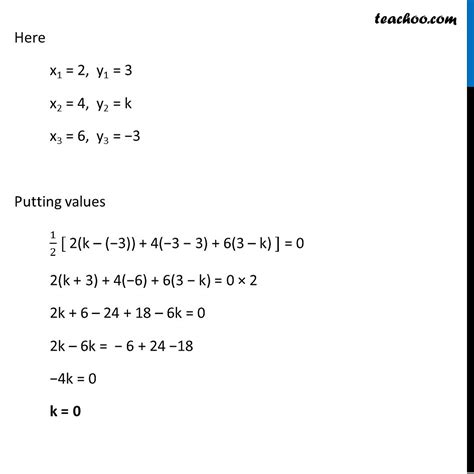 Question Find Value Of K If A B K C