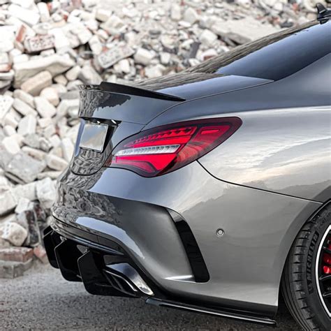 Car Rear Bumper Lower Diffuser Lip Body Kit For Mercedes Benz Cla Class W117 C117 Cla220 Cla250
