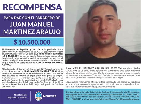 Ofrecen 10 5 Millones Por Datos Sobre Tres Desaparecidos En Mendoza