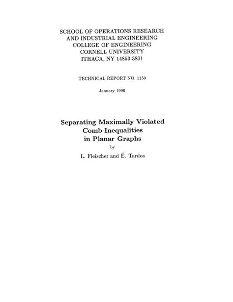 pdf separating maximally violated comb inequalities in planar graphs