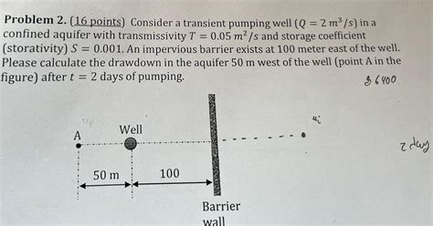 Solved Problem Points Consider A Transient Pumping Chegg