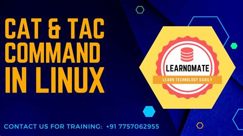 Shorts Cat And Tac Commands In Linux Learnomate Youtube