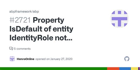 Property Isdefault Of Entity Identityrole Not Implemented · Issue 2721