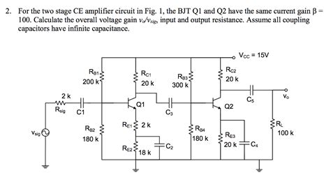 Ce Amplifier Circuit Diagram With Values