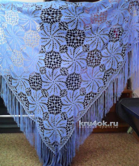 Шаль из мотивов Работа Марины Михайловны