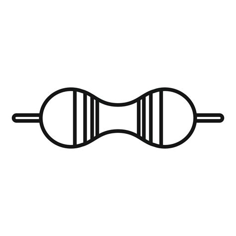 Chip Resistor Icon Outline Vector Electrical Circuit 15150364 Vector Art At Vecteezy