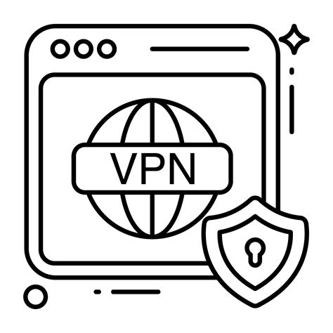 A Linear Design Icon Of Secure Vpn 33281592 Vector Art At Vecteezy