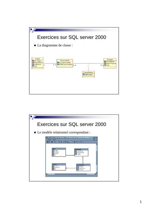PDF Exercices Sur SQL Server UCLouvain Exercices Sur SQL Server La Diagramme