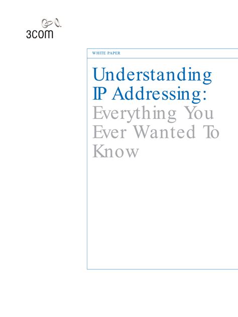 Understanding IP Addressing Everything You Ever Wanted To Know Understanding IP Addressing
