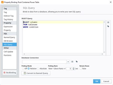 SQL Query Bindings In Vision Ignition User Manual