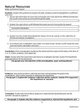 Watershed Surface Water Runoff In Florida Lab Activity Report TPT