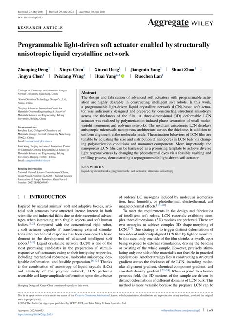 Pdf Programmable Light‐driven Soft Actuator Enabled By Structurally