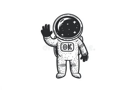 Illustration Of Male Astronauts Wearing Spacesuits Exploring Outer Space And Exploring