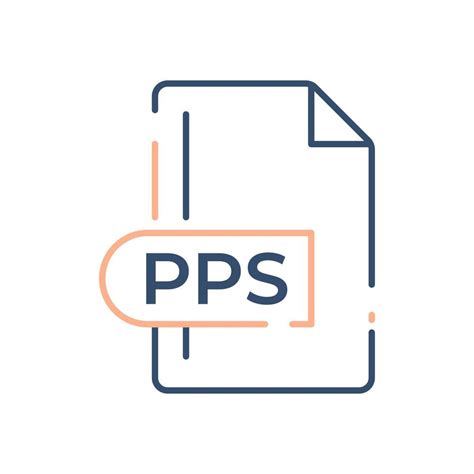 pps file format icon pps extension line icon 15426334 vector art at vecteezy