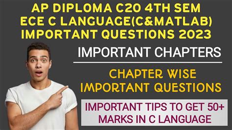Ap Diploma C20 Ece C Language Important Questions C And Matlab