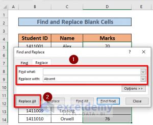 How To Find And Replace Blank Cells In Excel 4 Methods ExcelDemy