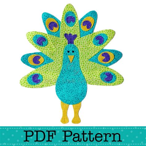Peacock Applique Etsy