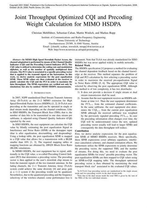 pdf joint throughput optimized cqi and precoding … · joint throughput optimized cqi and