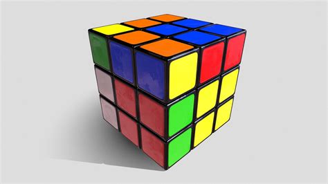 realistic rubik s cube buy royalty free 3d model by ryan king art ryankingart [66b76d1