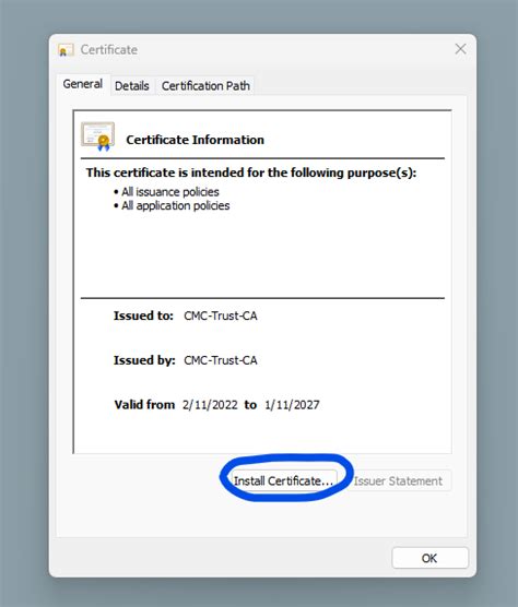 Carmichael College Helpdesk Install Security Certificate Windows