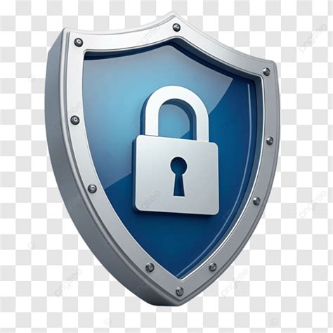 Blue Shield With A Lock Icon Symbolizing Security And Protection Blue Shield With A Lock Icon