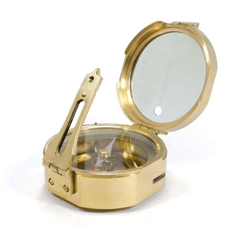 Origin Outdoors Brass Compas In Wooden Box Army Surplus Military Range