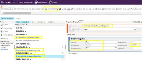 how to hide or display ribbon button in dynamics crm 365