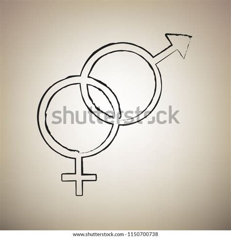 Sex Symbol Sign Vector Brush Drawed Stock Vector Royalty Free Shutterstock