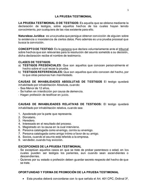 Solution Guia Sobre La Prueba Testimonial En Materia Penal Studypool